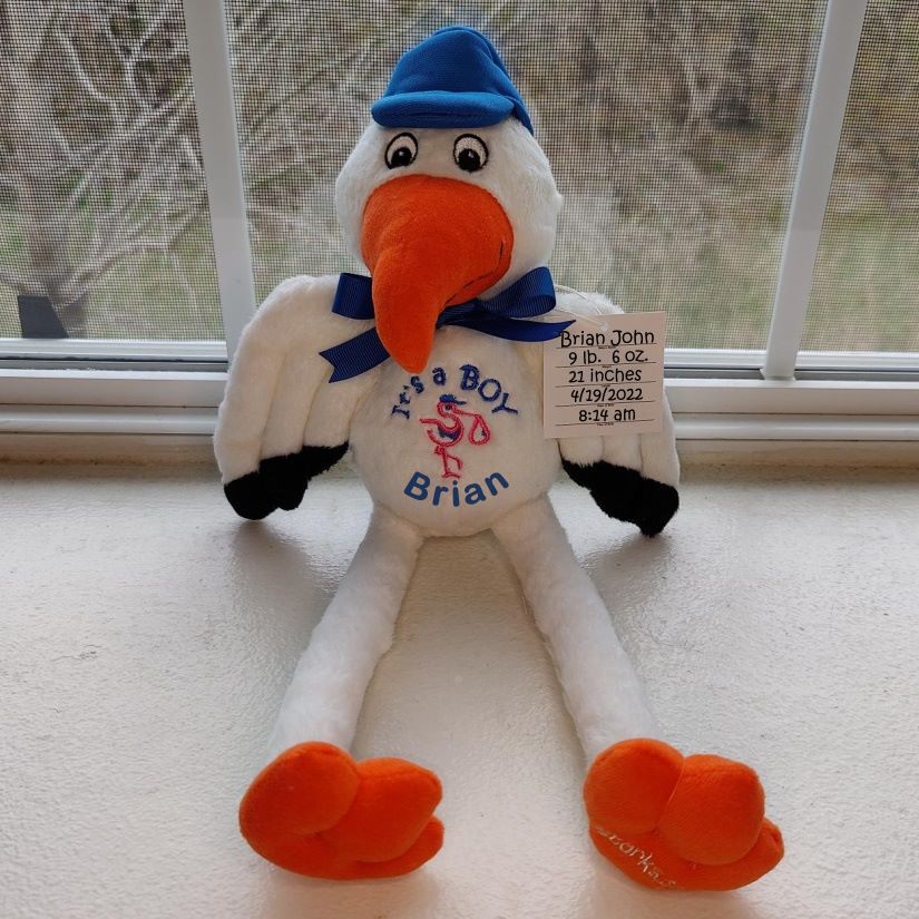 The Forever Plush Stork Keepsake for Boy | Storks.com